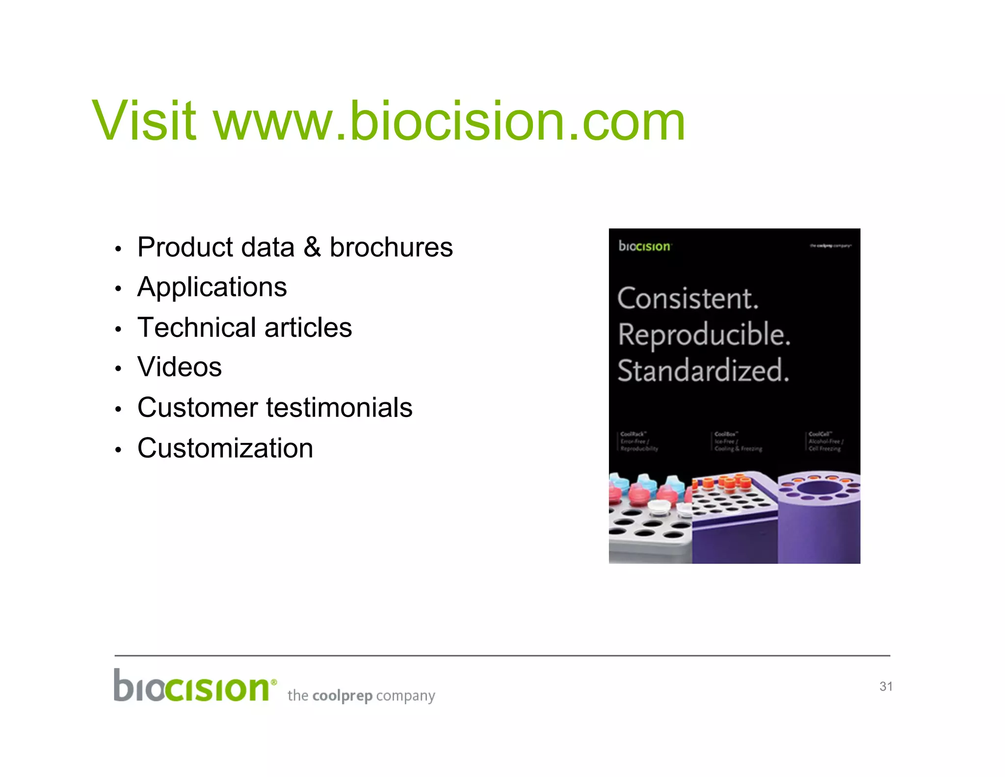 BioCision Product Overview Clinical | PDF