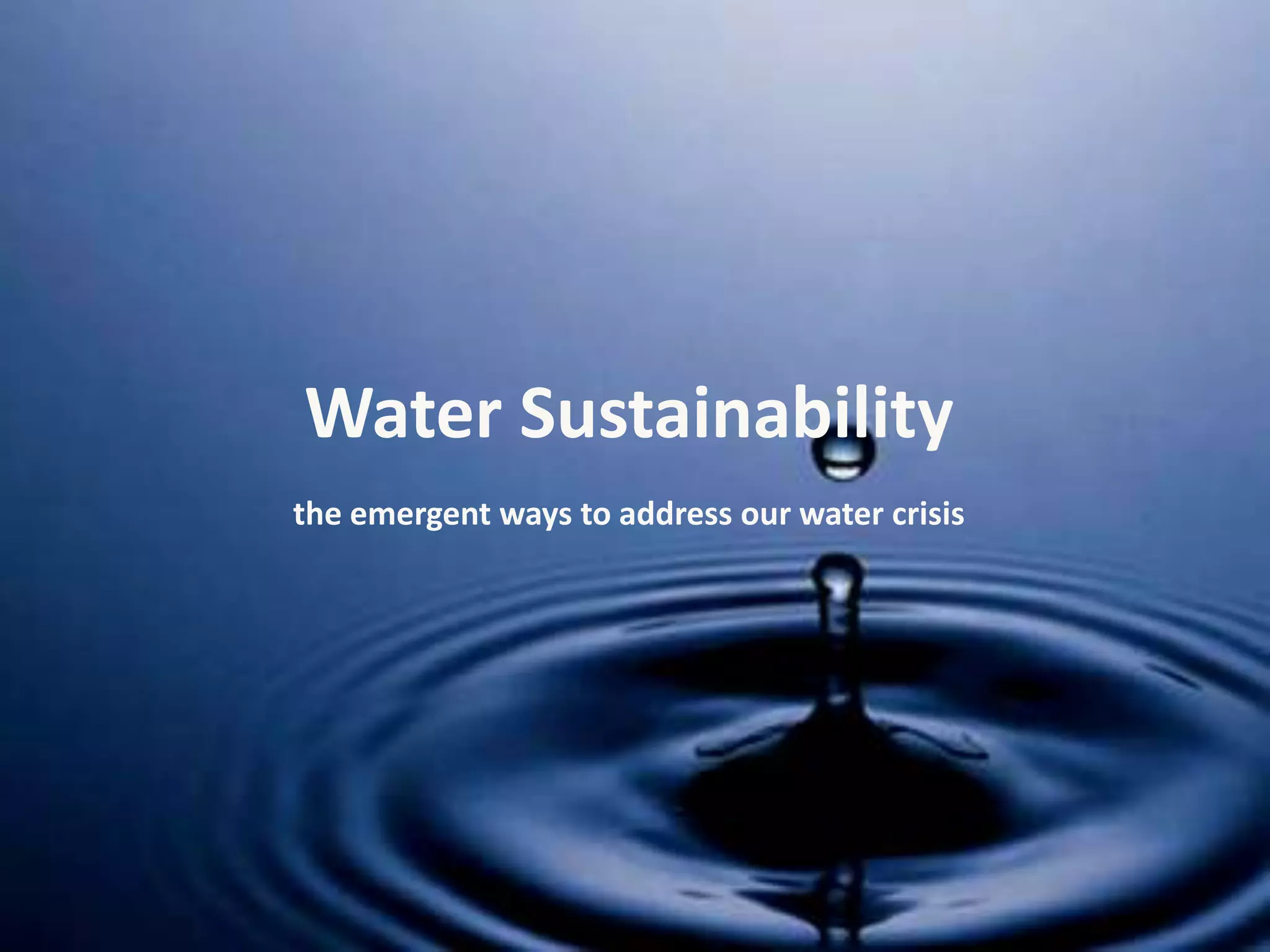 Sydney's Water Sustainability | Biocity Studio | PPT