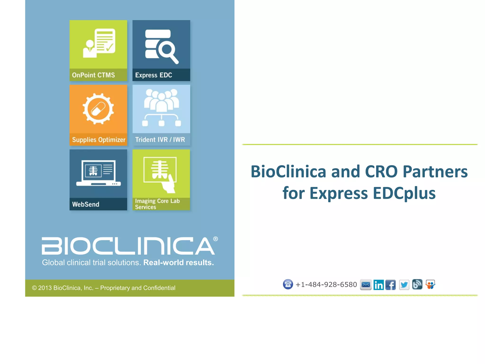 BioClinica and CRO Partners for Express EDCplus | PDF