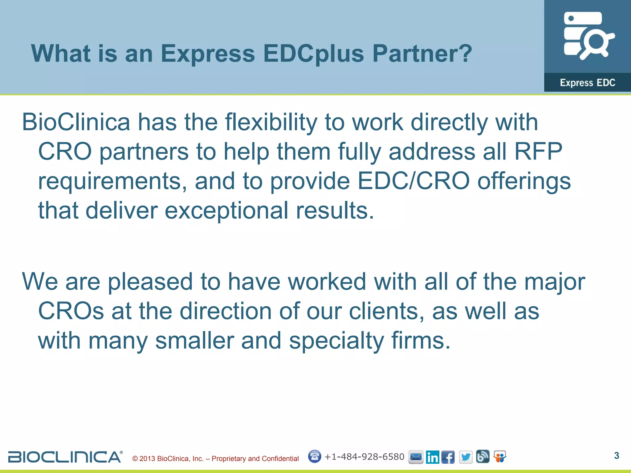 BioClinica and CRO Partners for Express EDCplus | PDF
