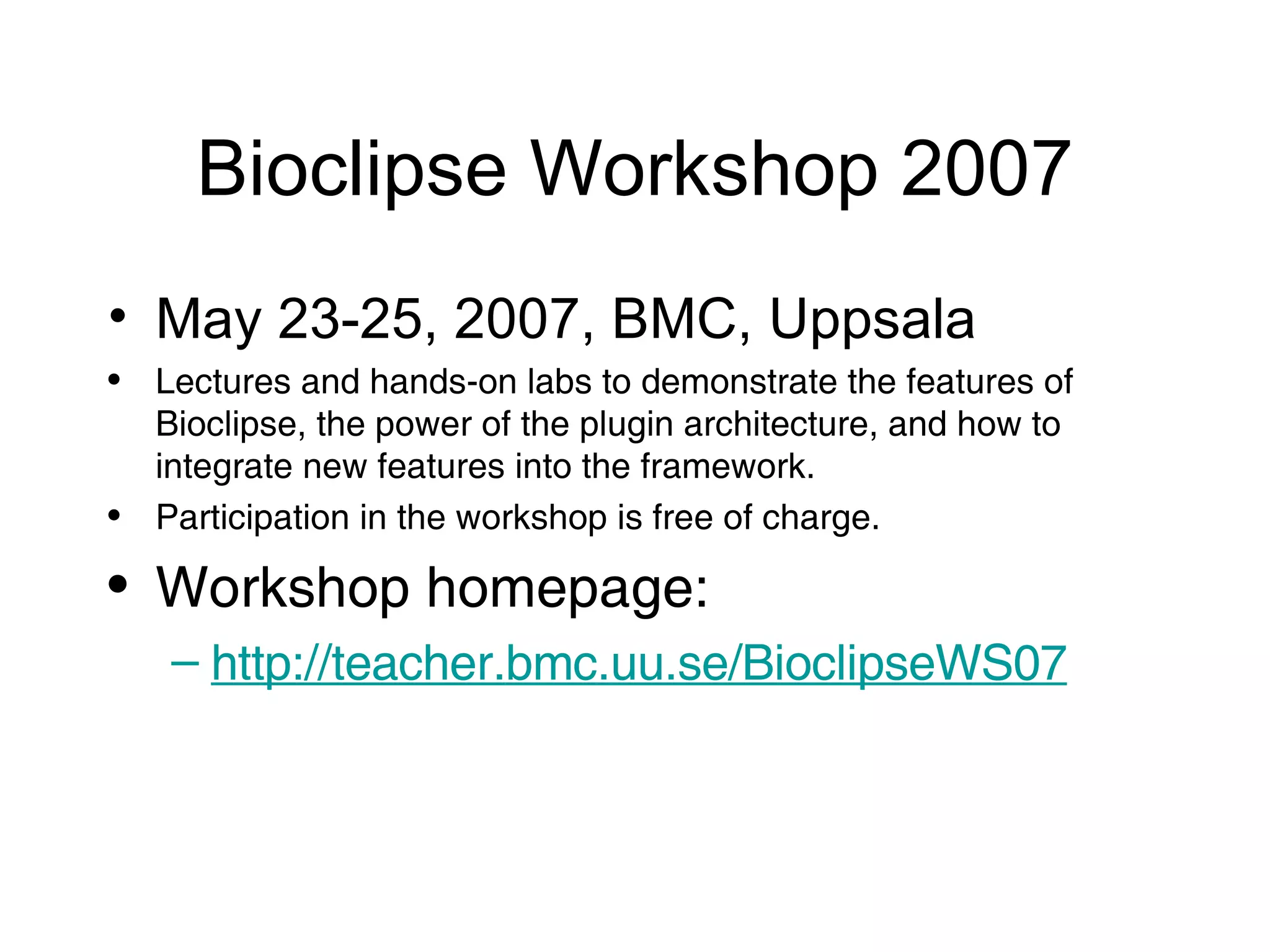 Bioclipse | PPT