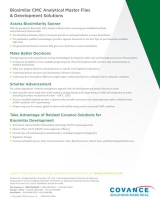 Biosimilar CMC Analytical Master Files & Development Solutions | PDF
