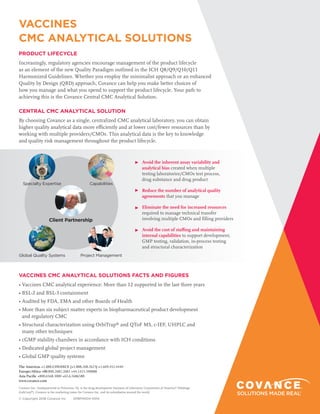 Vaccines CMC Analytical Solutions Profile | PDF | Pharmaceutical ...