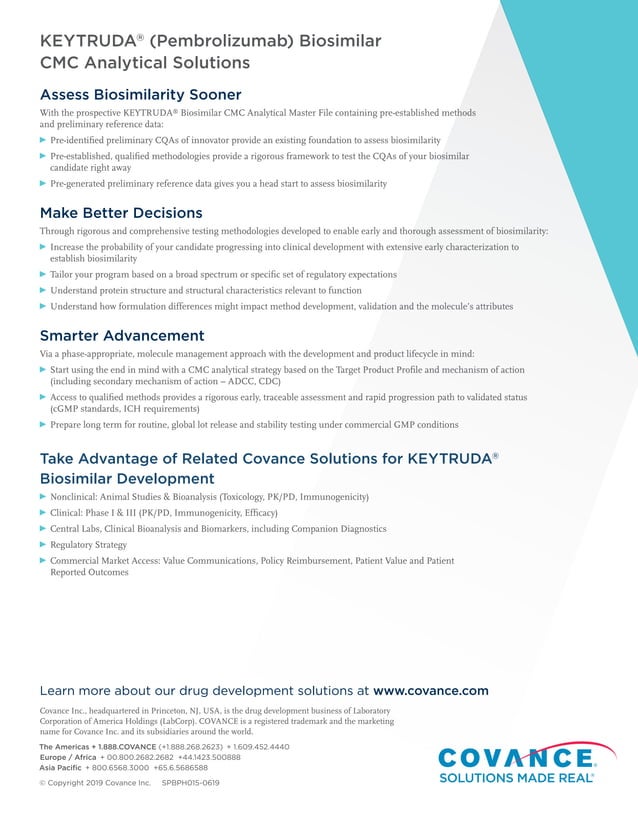 KEYTRUDA® Biosimilar CMC Analytical Solutions | PDF