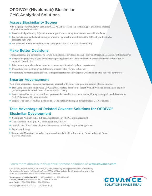 OPDIVO® Biosimilar CMC Analytical Solutions | PDF