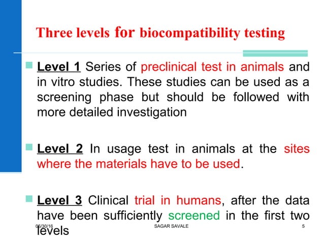 Biocompatibility | PPT | Chemistry | Science