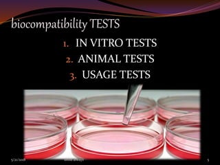 Biocompatibility tests | PPTX