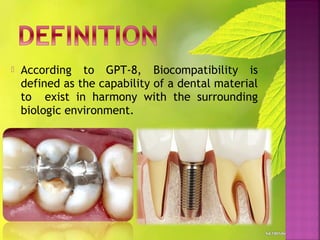 Biocompatibility of Dental materials | PPT