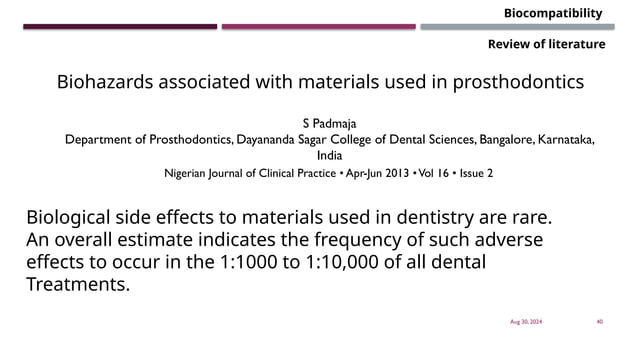 BIOCOMPATIBILITY & ADA specification of dental materials.pptx