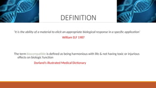BIOCOMPATIBILITY & BIOLOGICAL CONSIDERATION OF DENTAL MATERIALS.pptx