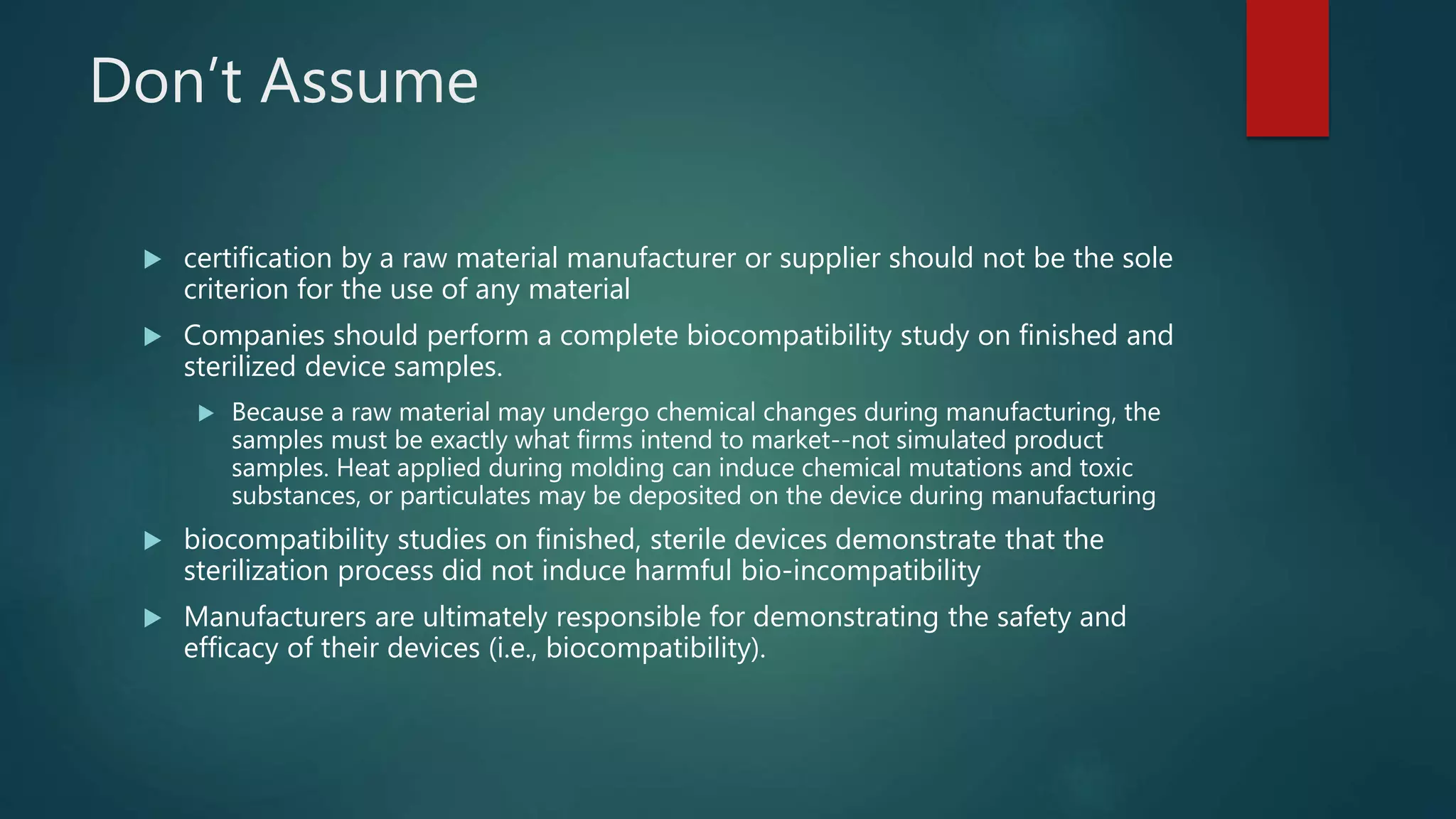 Biocompatibility info | PPT