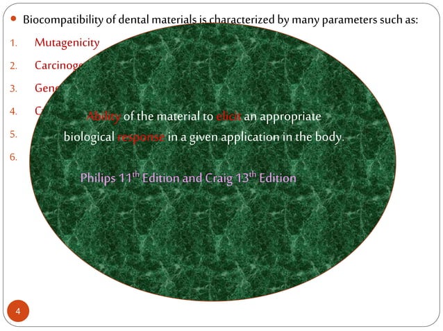 Biocompatibility of dental materials | PPTX