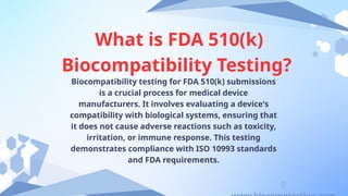 Biocompatibility Testing for FDA 510(k): Ensuring Safety and Compliance ...