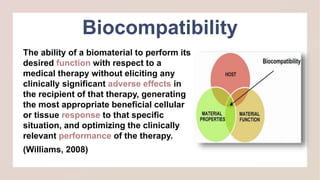 Biocompatibility of dental biomaterials - challenges and solutions | PPTX