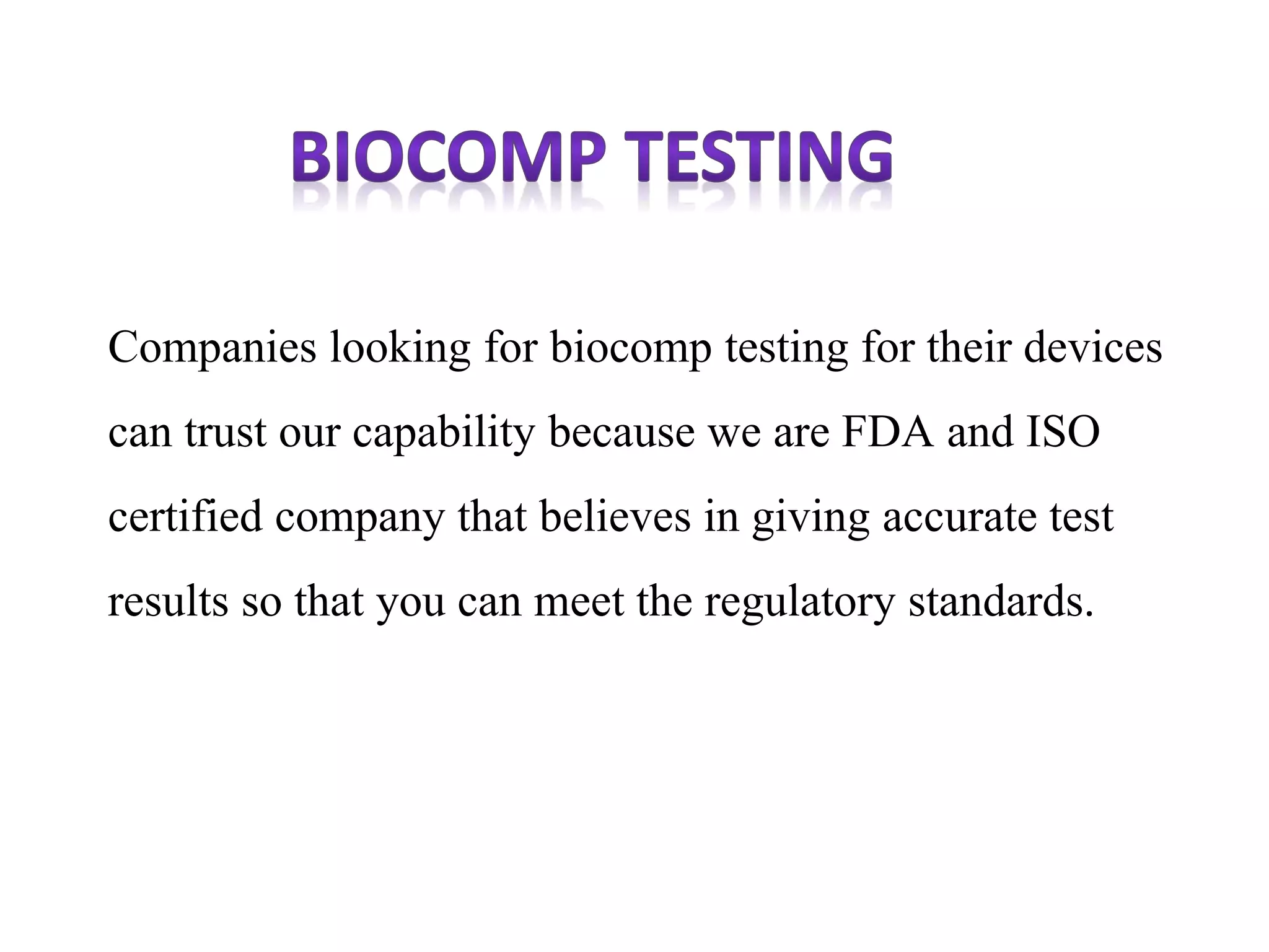 Biocomp testing | PPTX