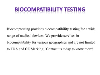 Biocomp testing | PPTX
