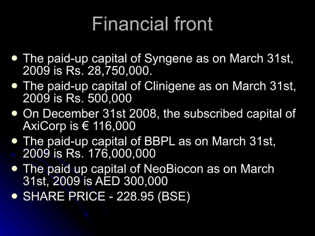 Biocon Company Profile | PPT
