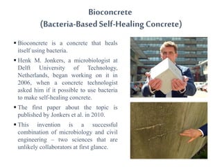 Bioconcrete as a sustainable construction material | PDF | Civil ...