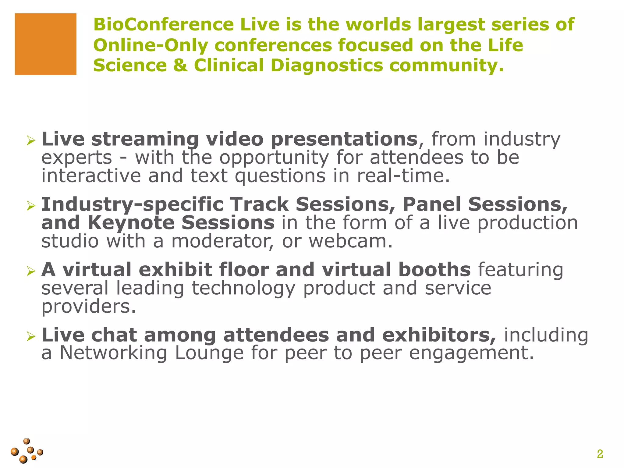 Bio Conference Live 2011-12 Slide | PPT