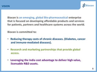 Biocon Investor Presentation_Sept_2011_Q1 | PPT