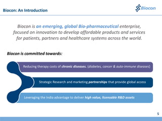 Biocon Investor Presentation Jan 2013 | PDF
