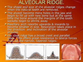 Biological consideration in maxillary edentulous arch/endodontic ...
