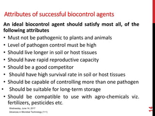 Biocontrol agents production and application | PPTX