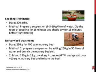 Biocontrol agents production and application | PPTX
