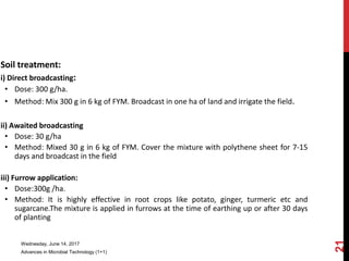 Biocontrol agents production and application | PPTX