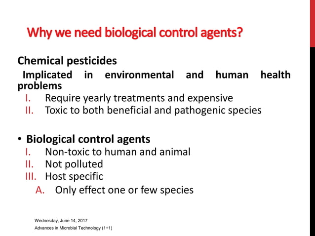 Biocontrol agents production and application | PPTX