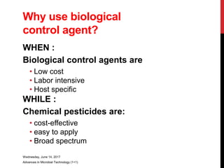 Biocontrol agents production and application | PPTX