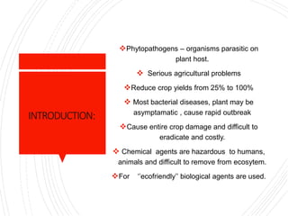 Biocontrol of pathogens using siderophores, antibiotics, enzymes FOR ...