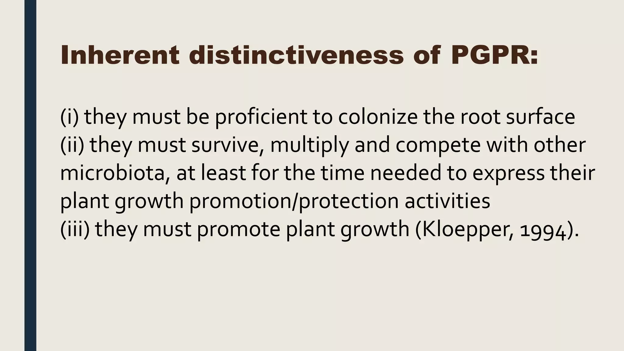 role of pgpr in plant development | PPTX