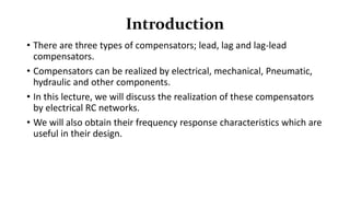 Biocontrol Systems Lecture - compensator.pptx | Computer Networking | Computing