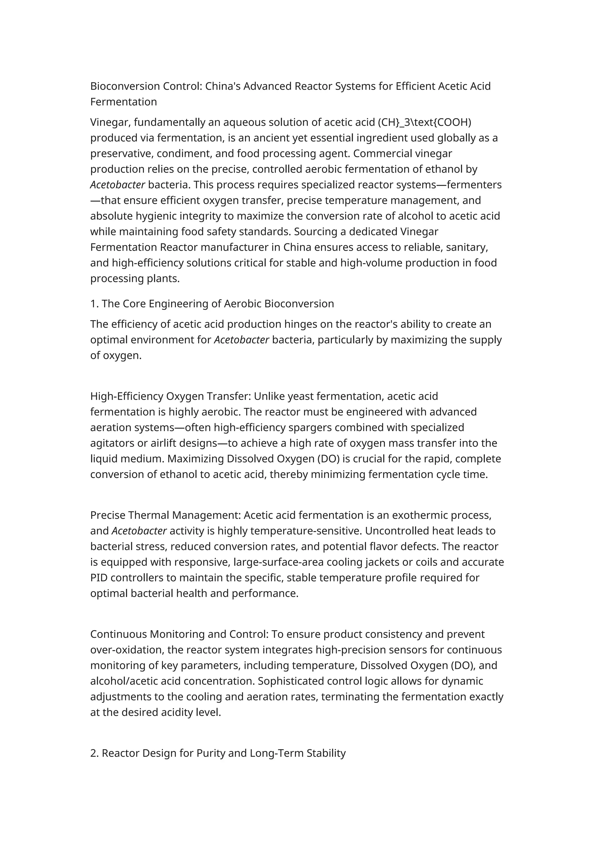 Bioconversion Control China's Advanced Reactor Systems for Efficient ...