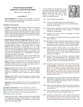 Bio cornelis drebbel oktober 2016 english | PDF