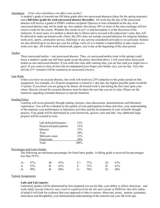 Bio Course Outline | DOC