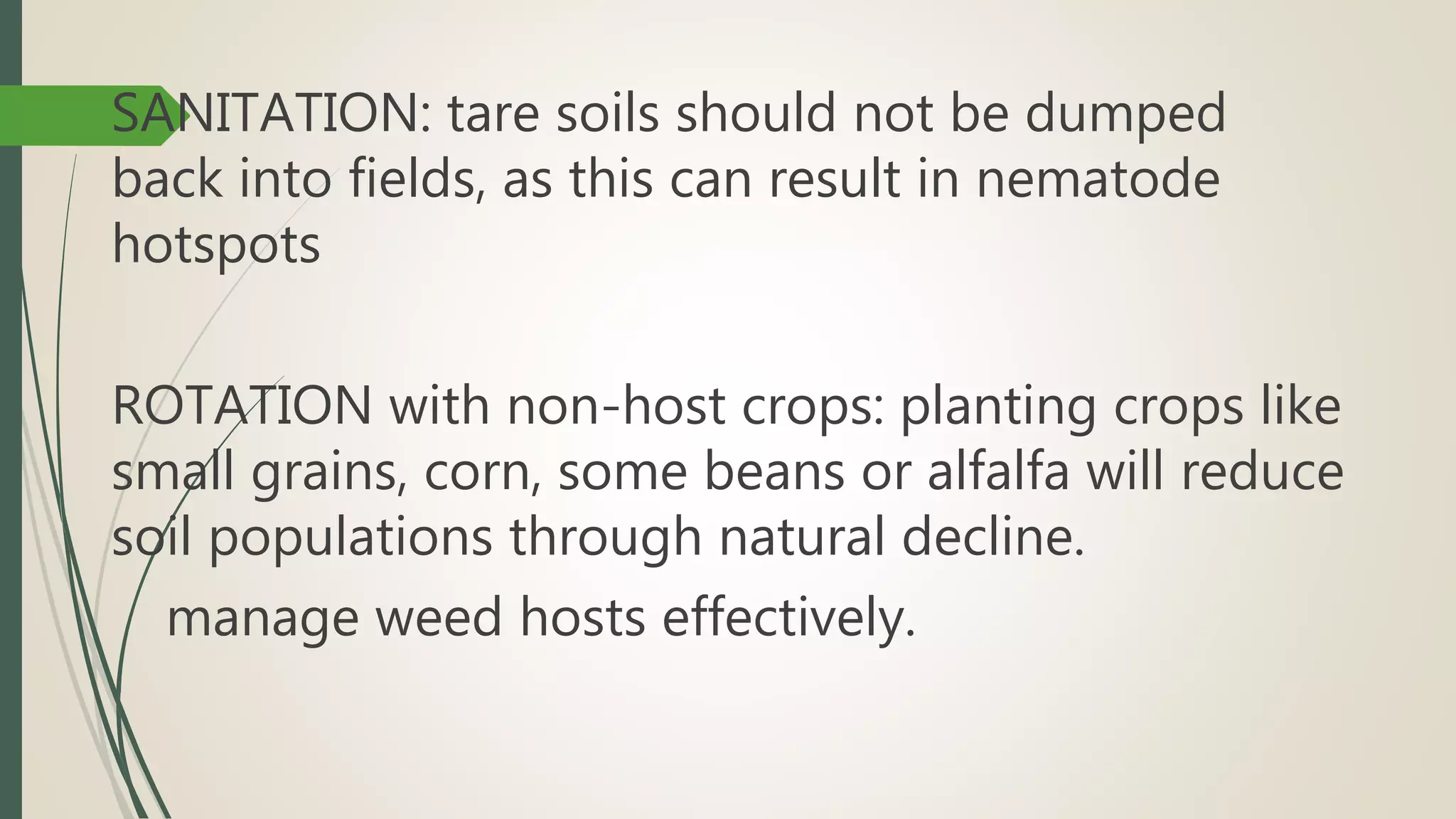 Biological and Cultural Control of Weeds and Nematodes | PPTX