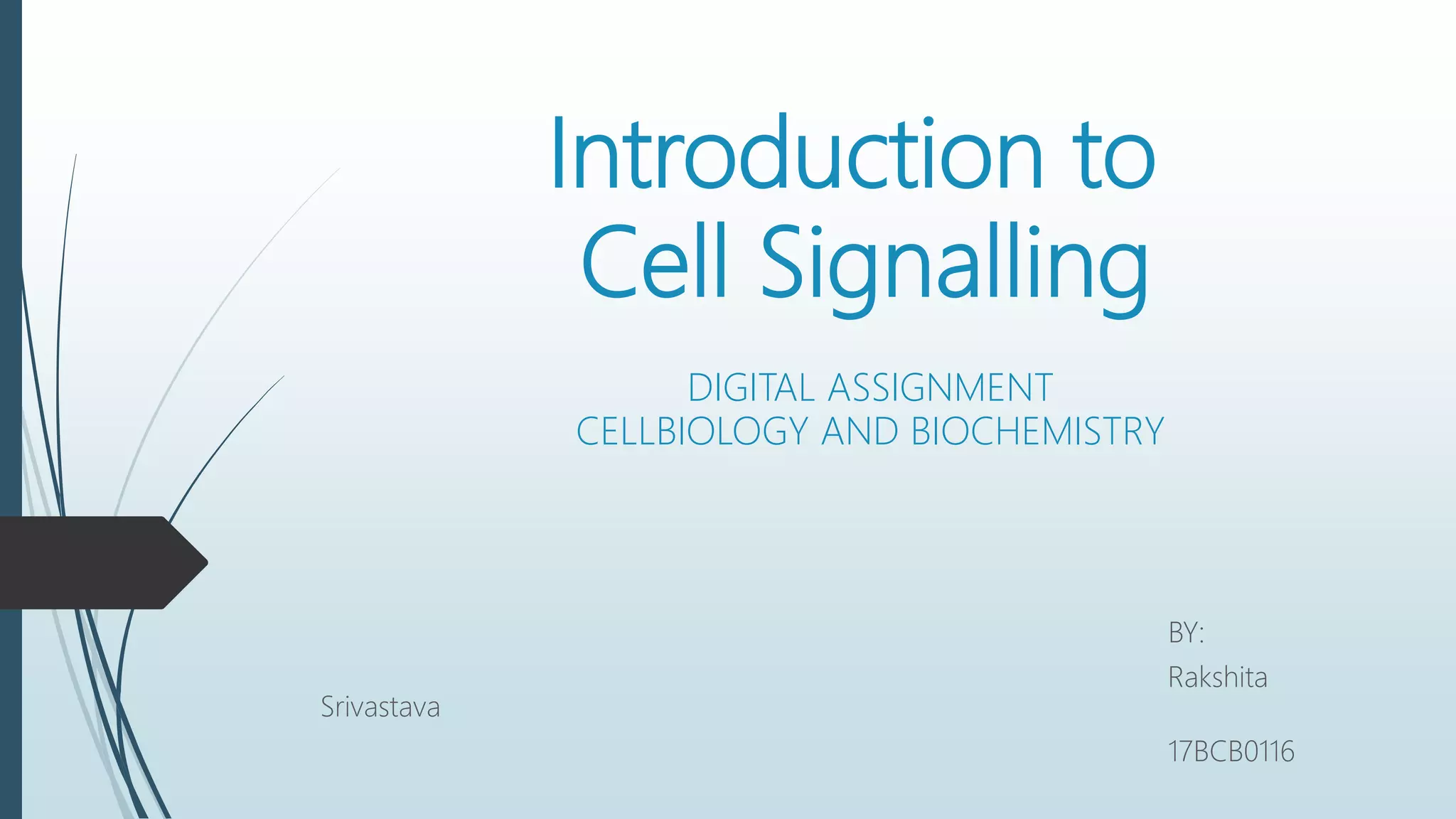 Introduction to cell signalling | PPTX
