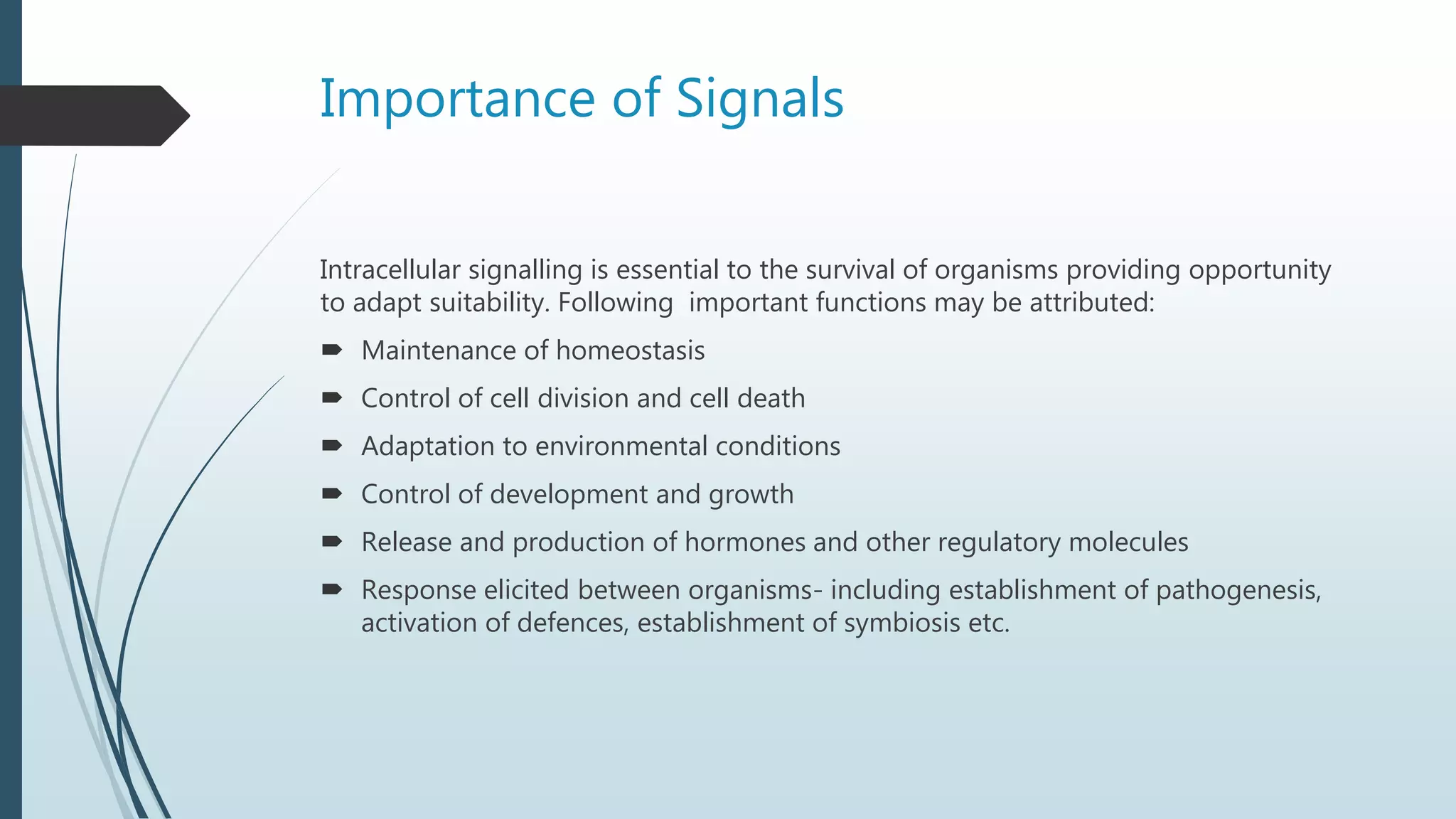 Introduction to cell signalling | PPTX