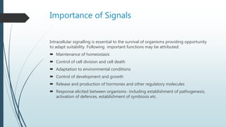 Introduction to cell signalling | PPTX