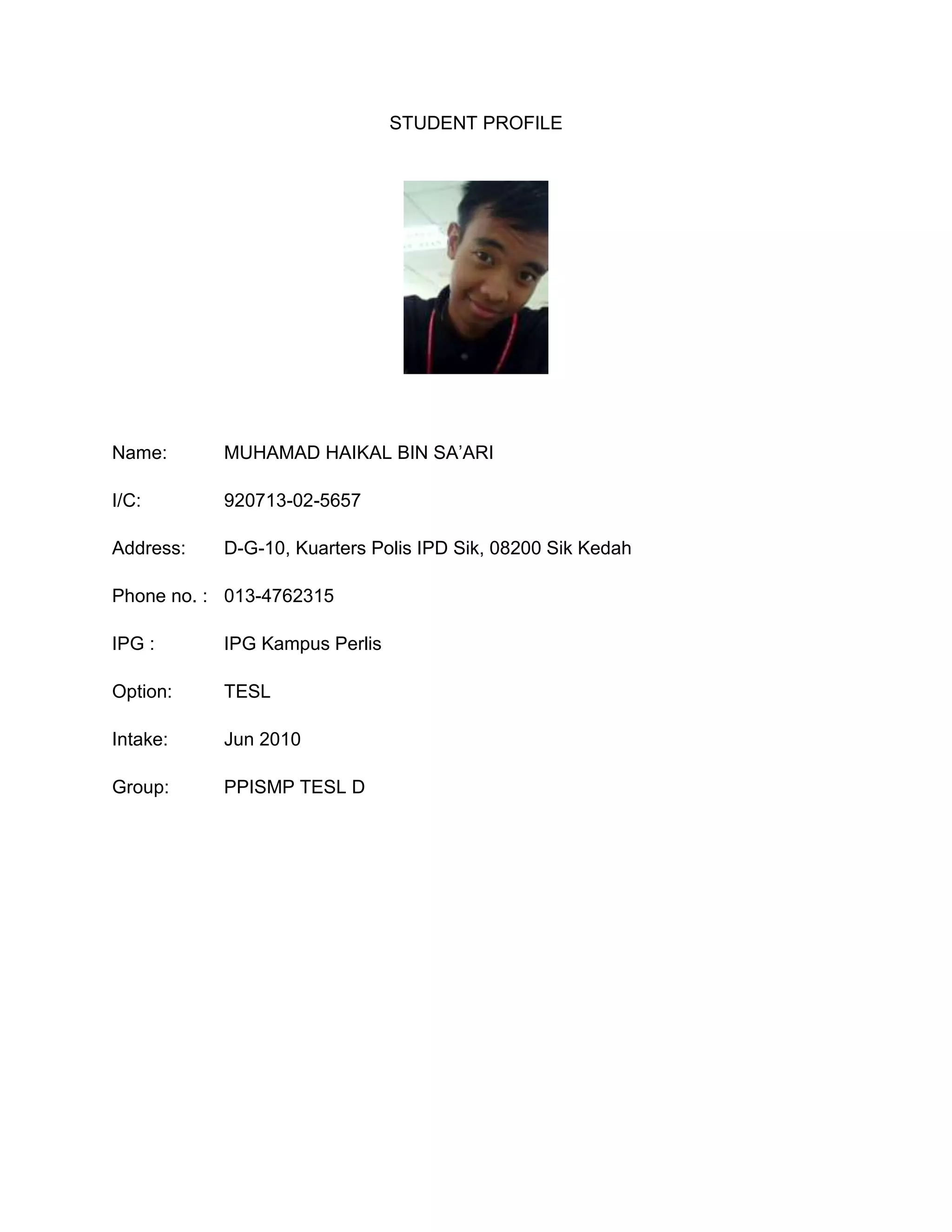 Biodata | DOCX