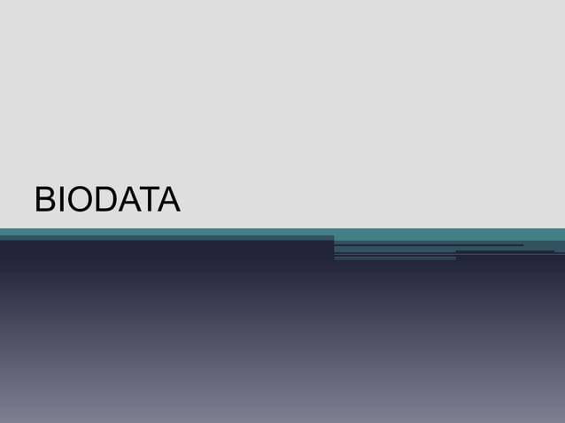 Biodata | PPTX