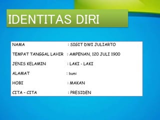Contoh Power Point Untuk Perkenalan/Biodata diri | PPTX