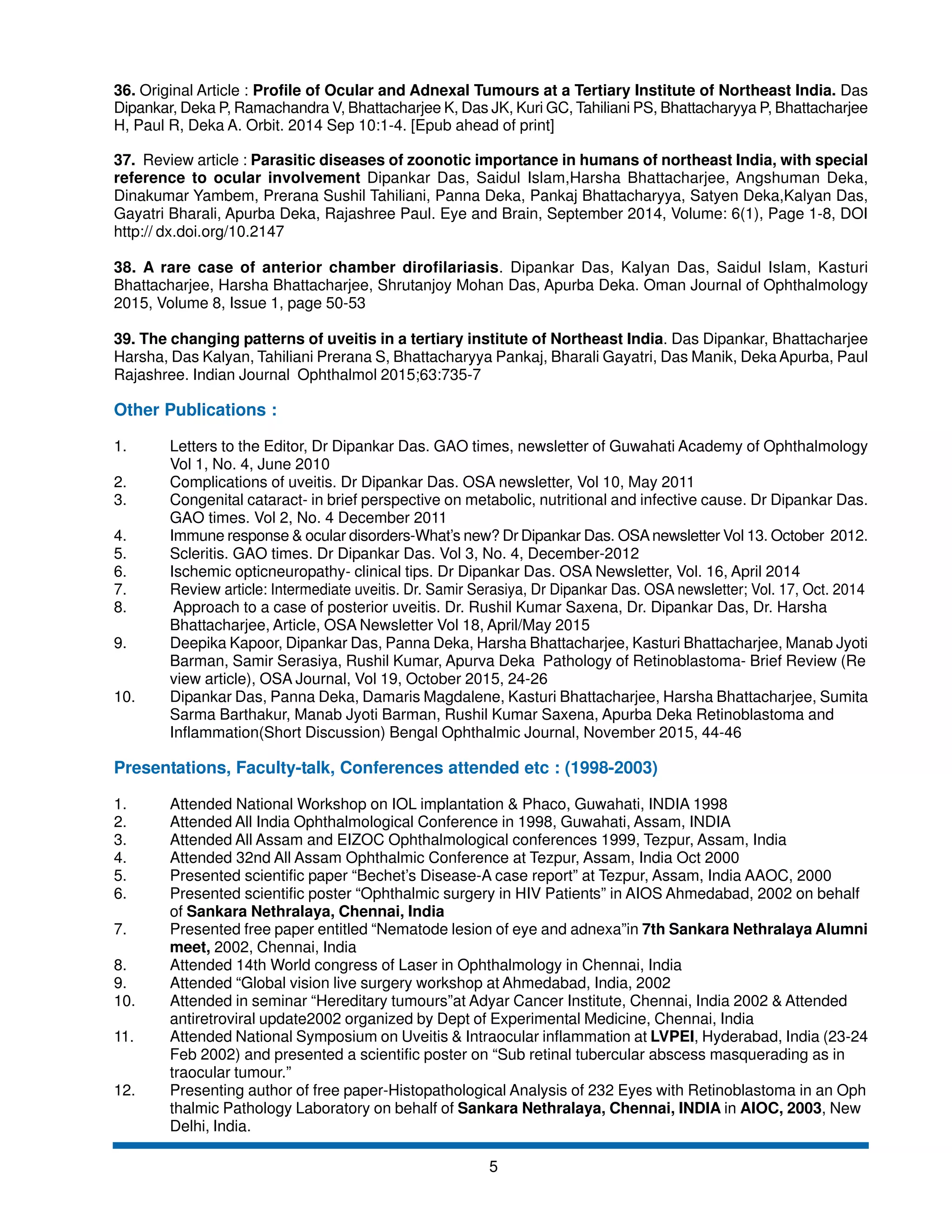 Biodata dr dipankar das | PDF