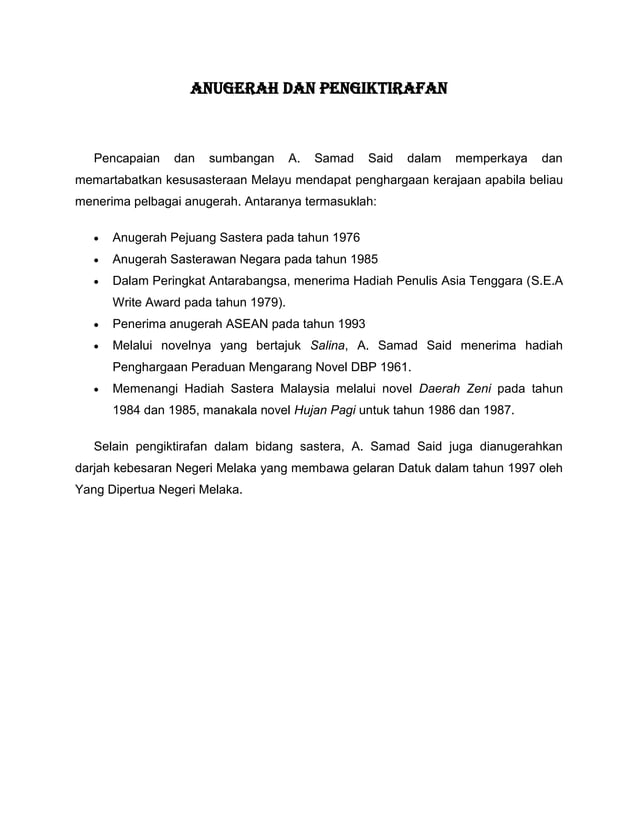 Biodata a.samad said | DOCX