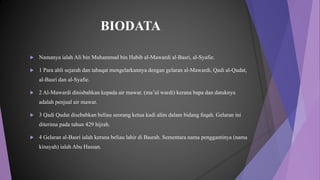 Biodata al mawardi | PPT