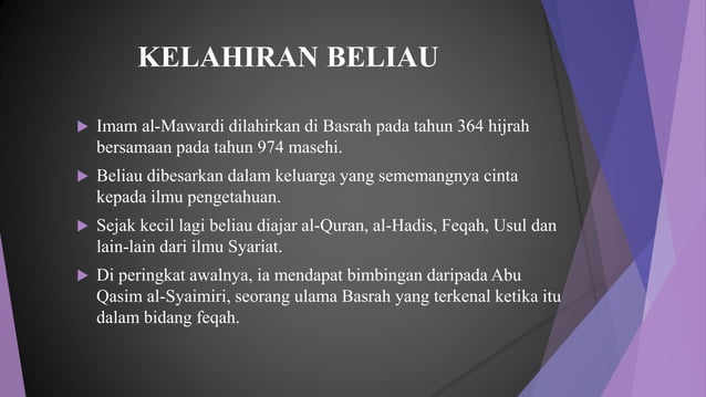 Biodata al mawardi | PPT