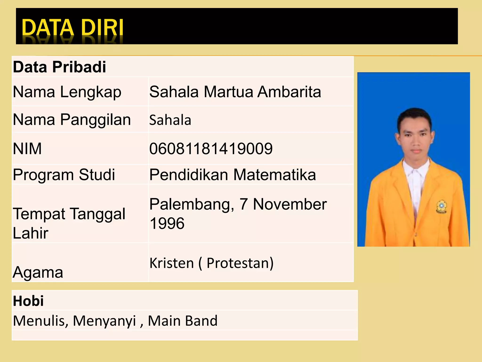 Aplikom_UNSRI_1.Biodata diri dan Keunikan Matematika_Sahala Martua ...