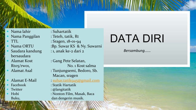 Tugas TIK-Biodata diri | PPT